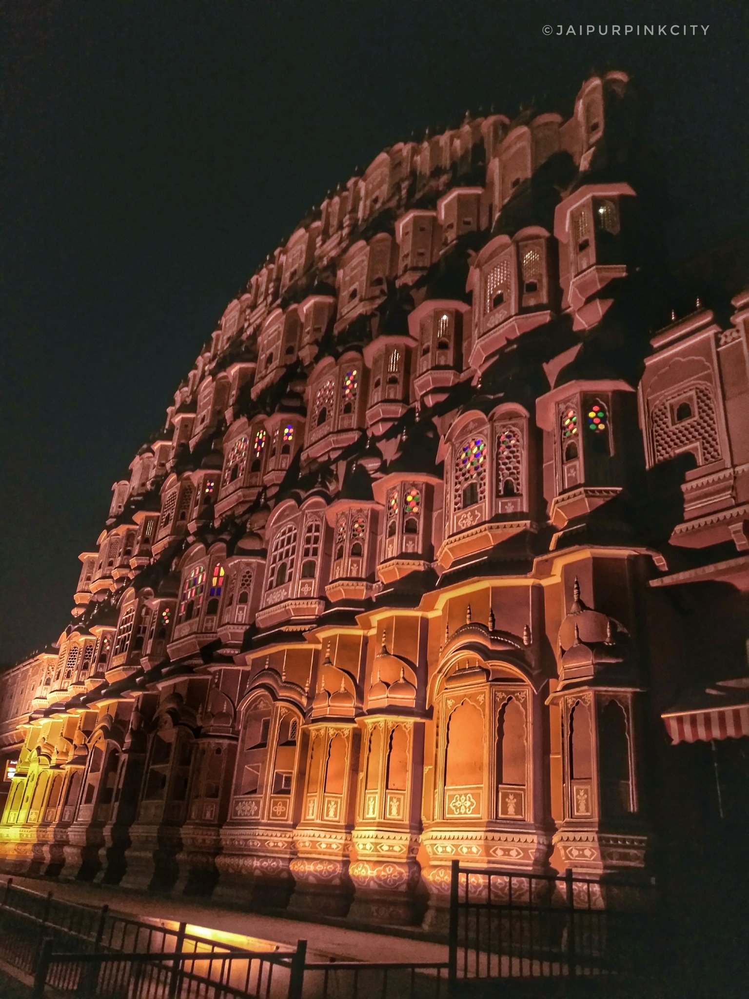 Hawa Mahal At Night