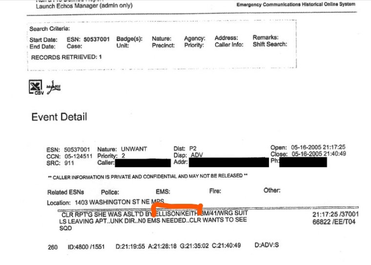 Amy Alexander - second woman accuses Keith Ellison of abuse + 911 report