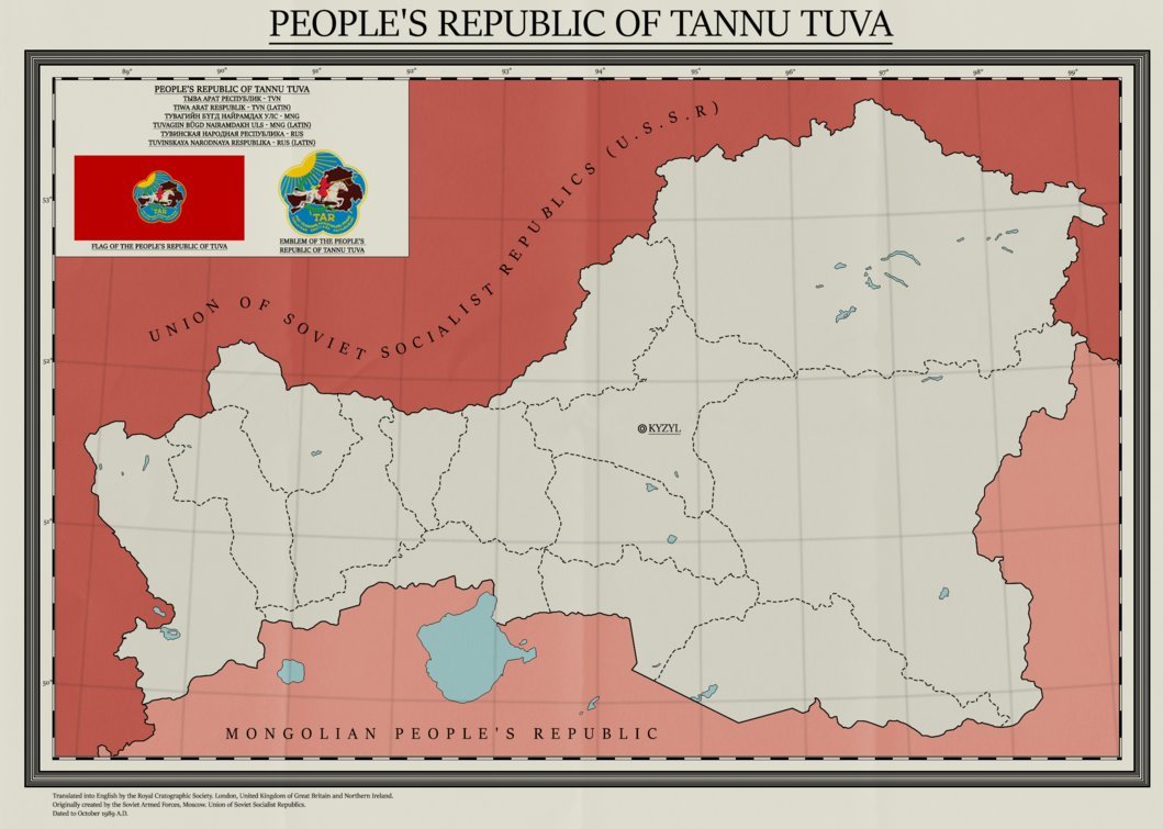 Tuvan Map Mongolia