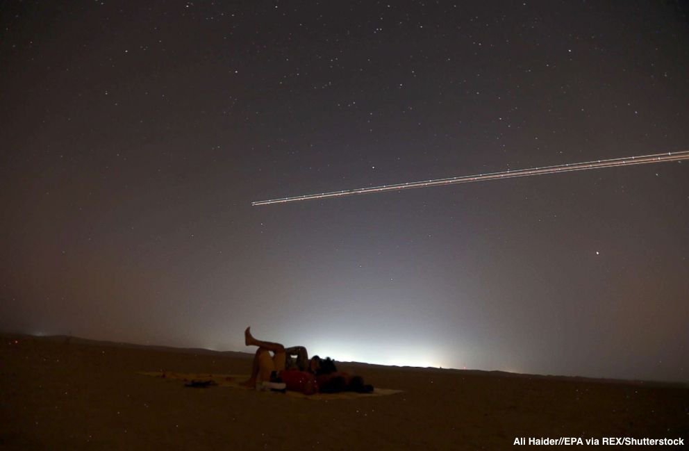 As the Earth passes through the debris left behind by the Swift-Tuttle ...