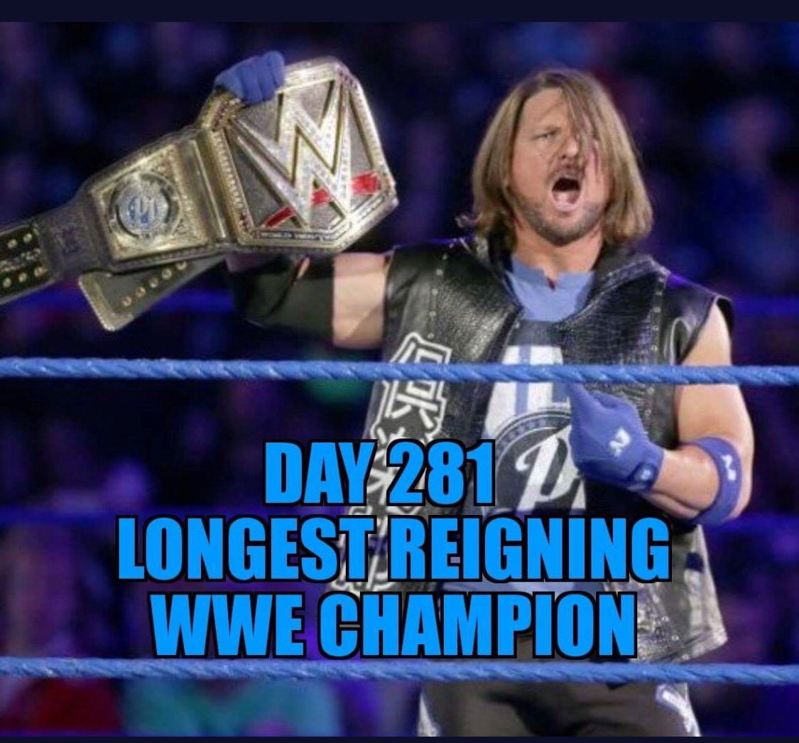 JBL congrats AJ on breaking his Smackdown record. : r/SquaredCircle
