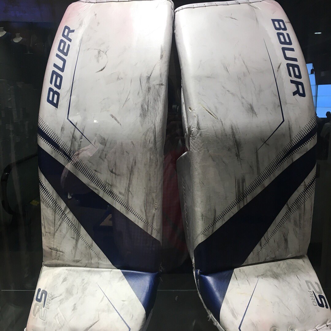 Frederik Andersen's Bauer 2S Pads Up Close - Pads - THE GOAL[ie] NET[work]