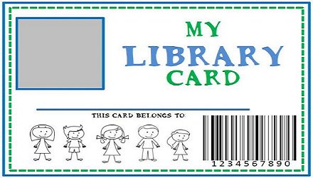 Printable Library Cards For Kids