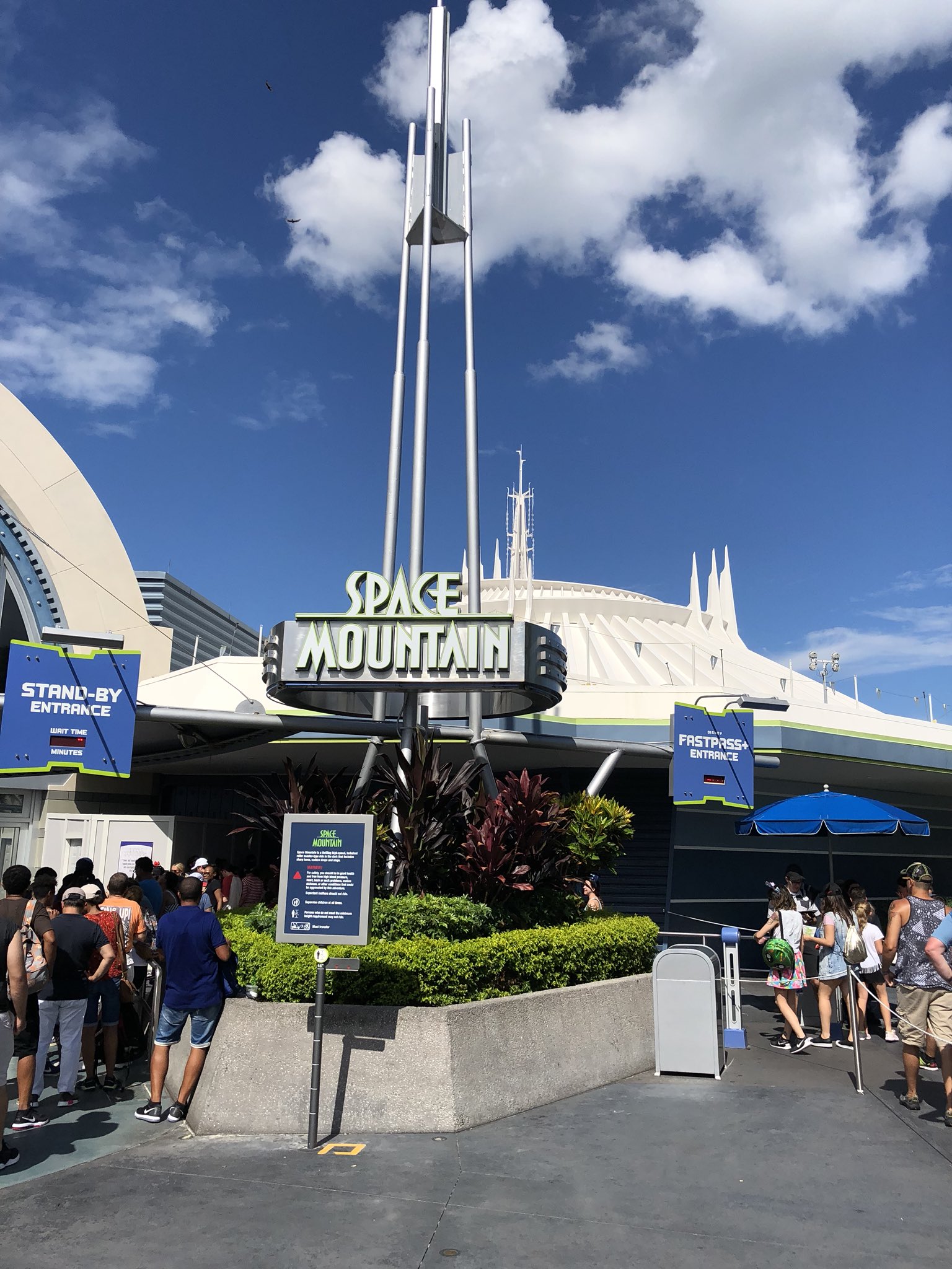 Space Mountain Disney World Sign