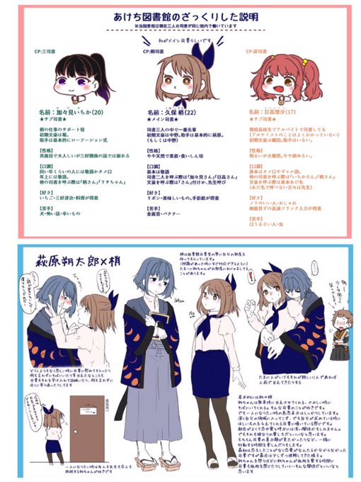 繋がりたい欲!! 朔司書・犀司書・三司書中心に文司書や文或キャラもそも あけち さんのマンガ ツイコミ仮