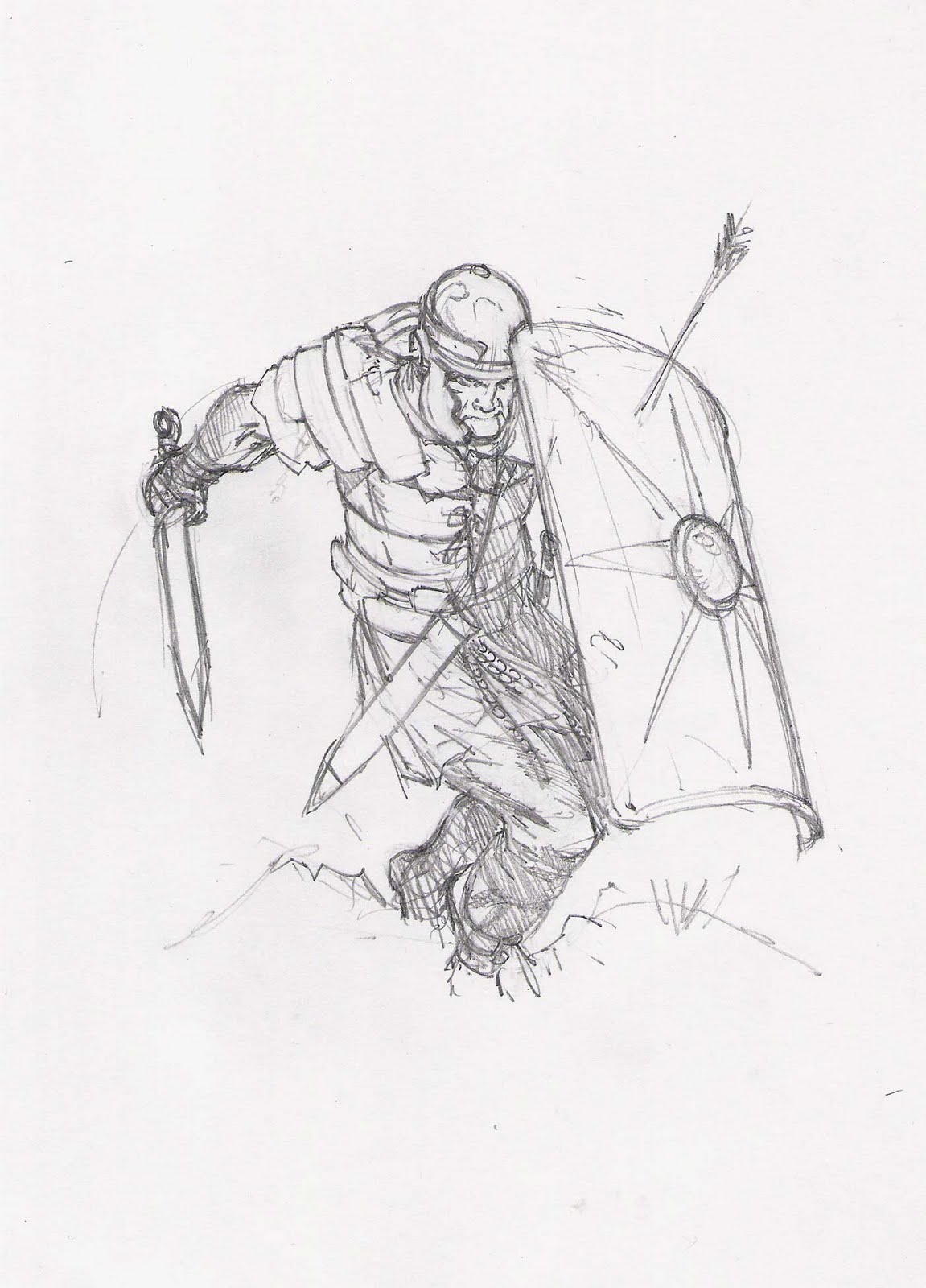 Roman Legionary Drawing