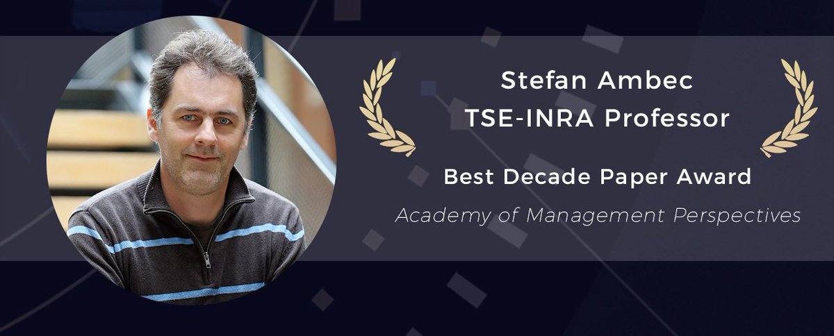 TSE on Twitter: "🎖️🙌Congratulations to TSE and INRA Professor Stefan Ambec, who has been awarded ...