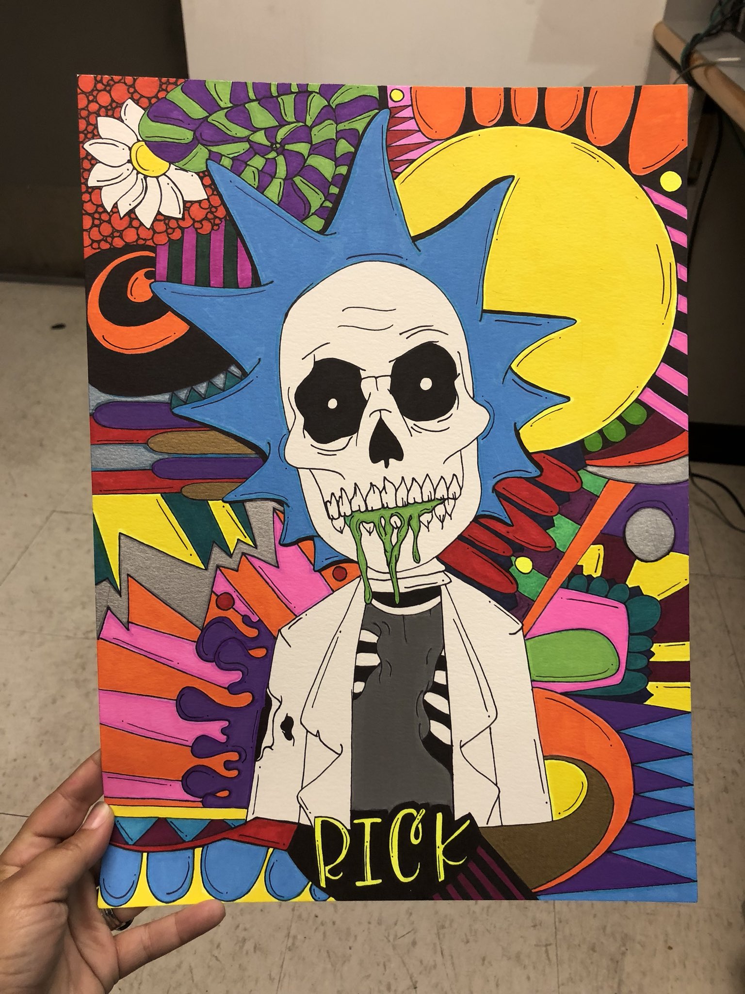 Sharpie Skull Drawings