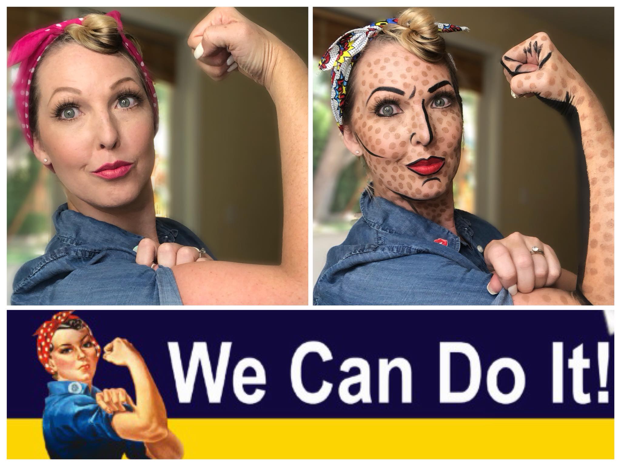 Rosie The Riveter Makeup