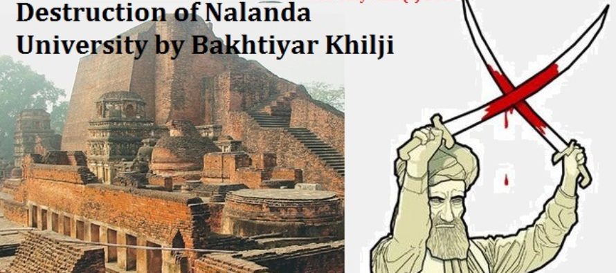 Nalanda University Library Burned