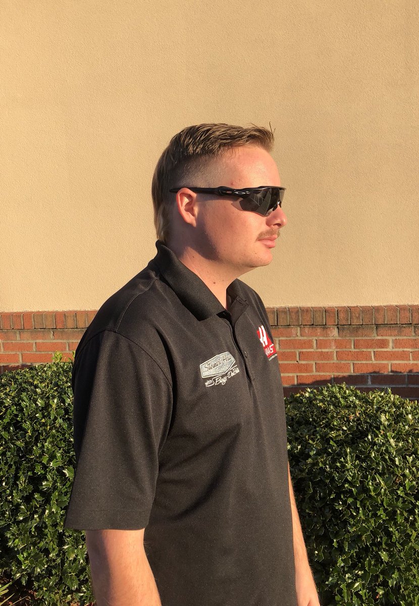 Cole Custer managed to get the mullet and mustache to come in on short ...