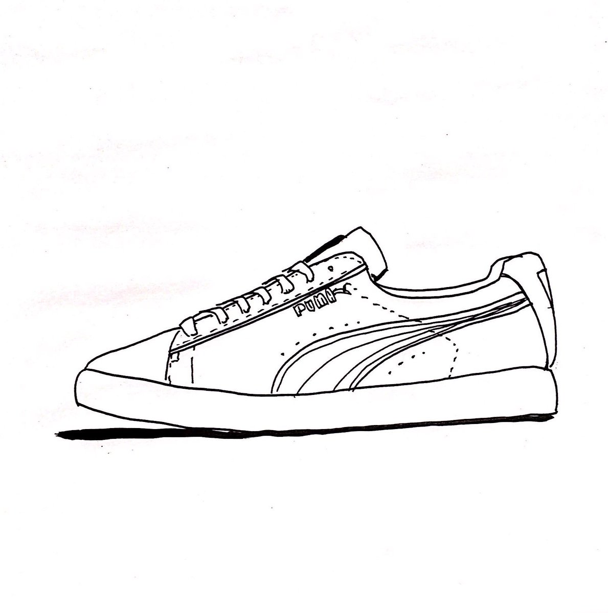 Puma Shoe Drawing