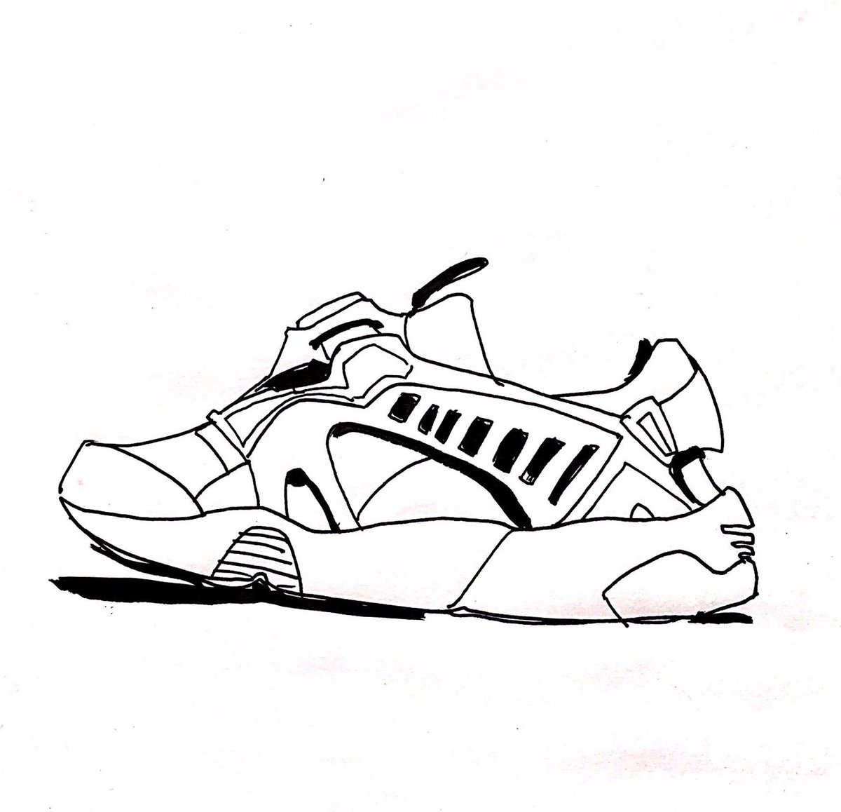 Puma Shoe Drawing