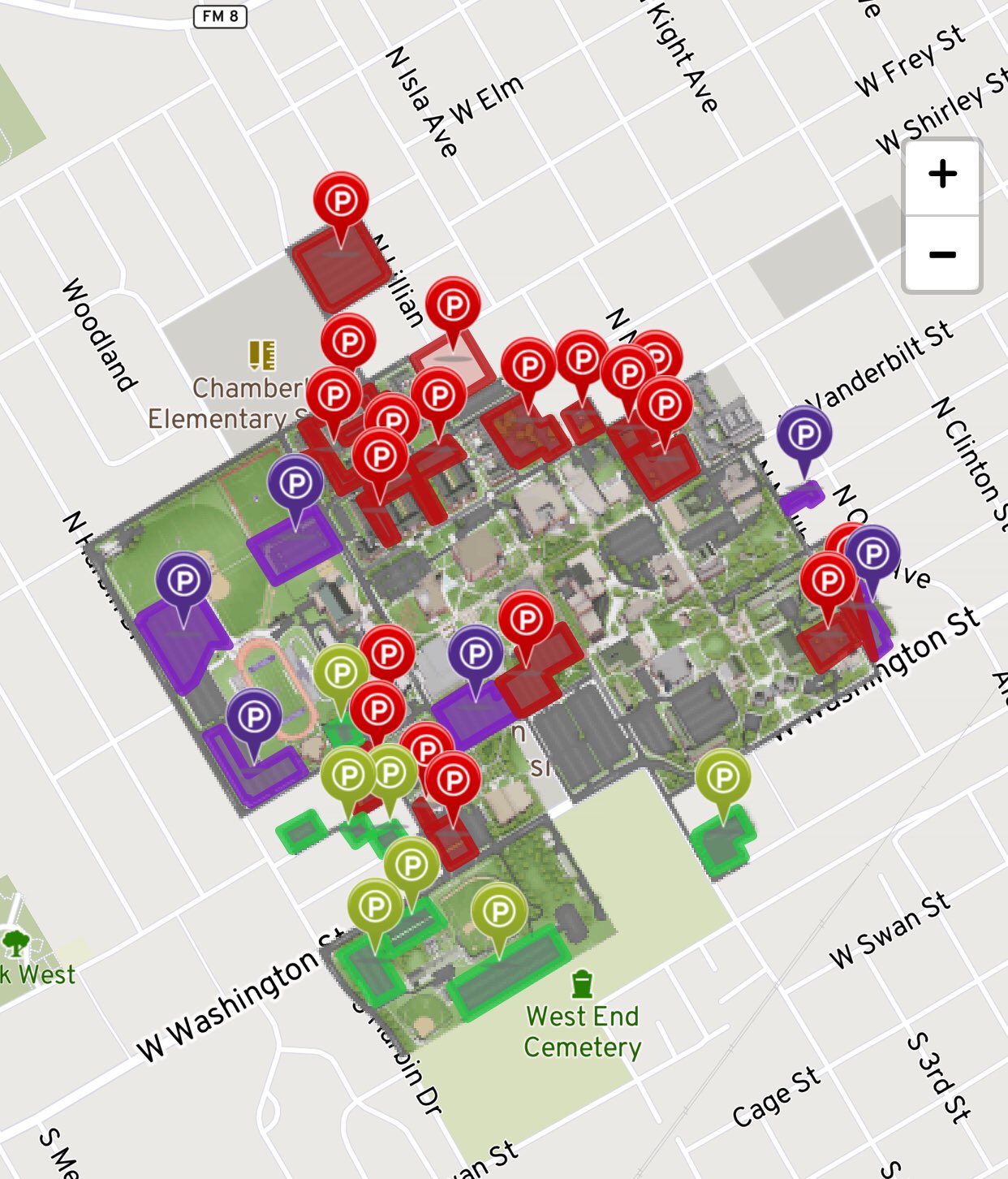 Tarleton State University Parking Map – DYKOT