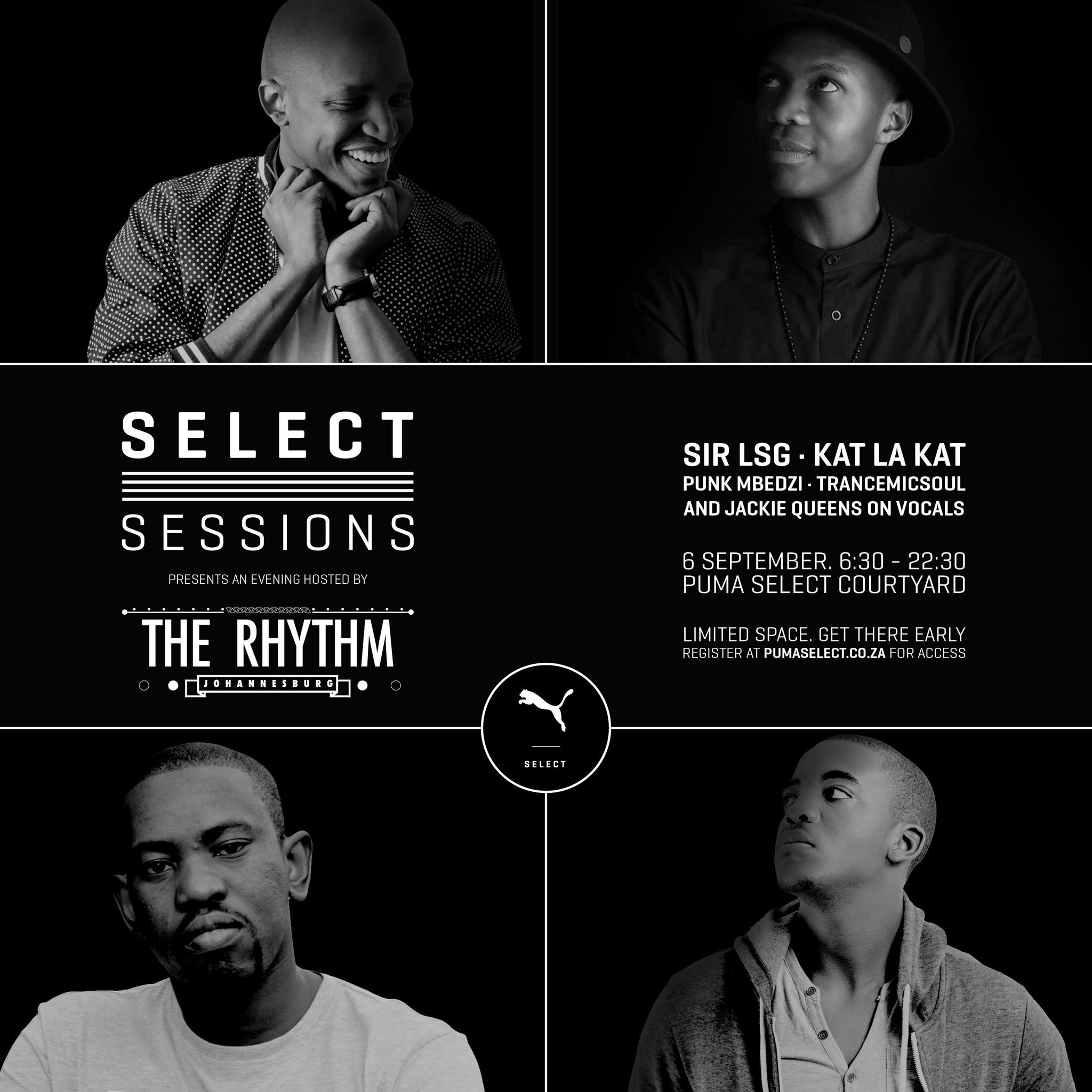 Under Bridges on Twitter: "PUMA SELECT SESSIONS hosted by The Rhythm on the 6th of September ...