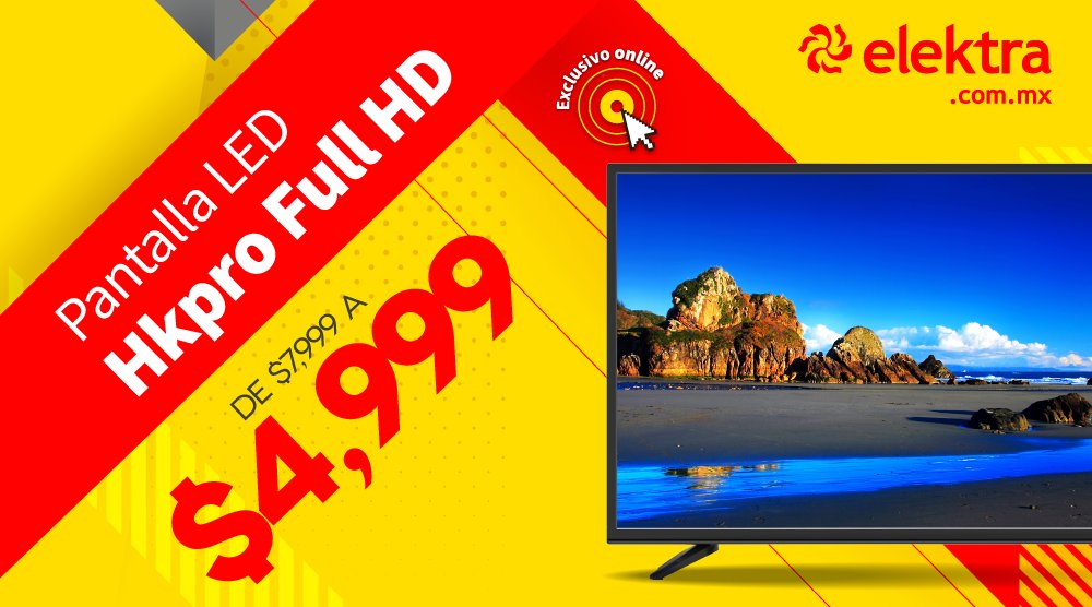 Elektra Calle Once Pantalla LED 43 Pulgadas Marca Pagos De, 53% OFF