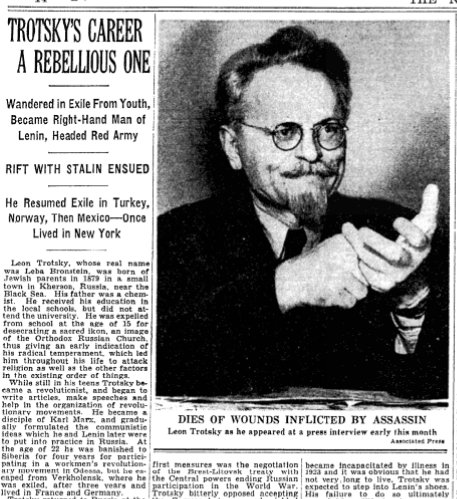 The russian revolutionary, leon trotsky, died on this day in 1940. the ...
