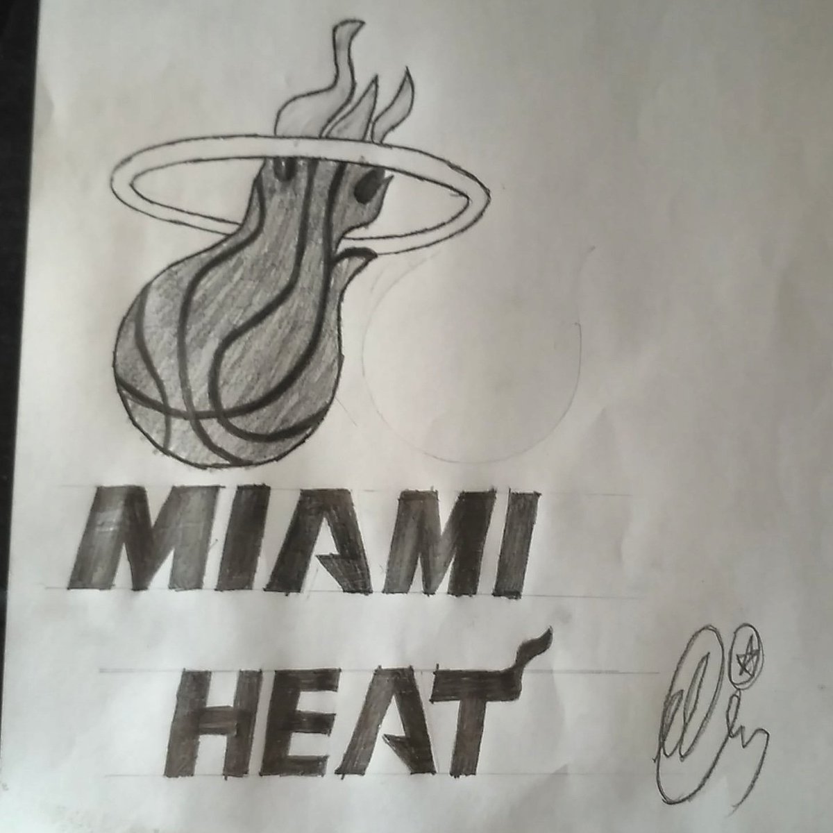 Miami Heat Logo Drawing