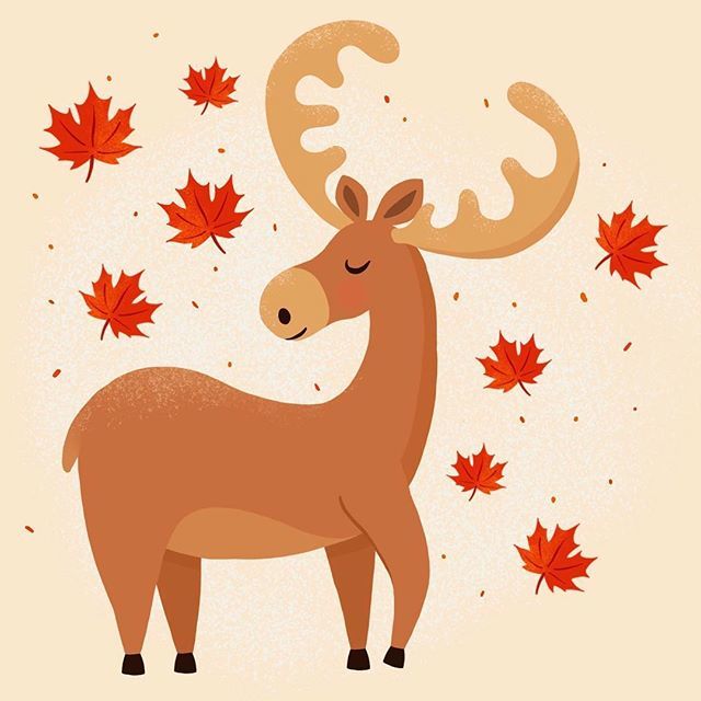 Cartoon Canadian Moose