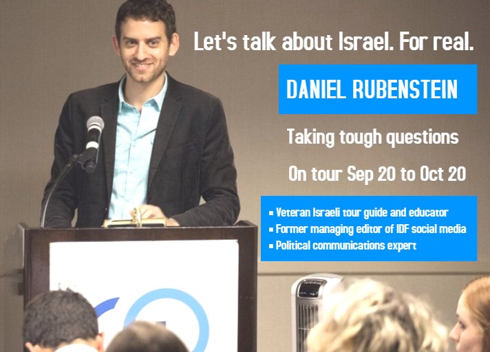 Daniel Rubenstein on Twitter: "Human Rights. Equality. Zionism. IfNotNow. Boycotts. Gaza. Let's ...