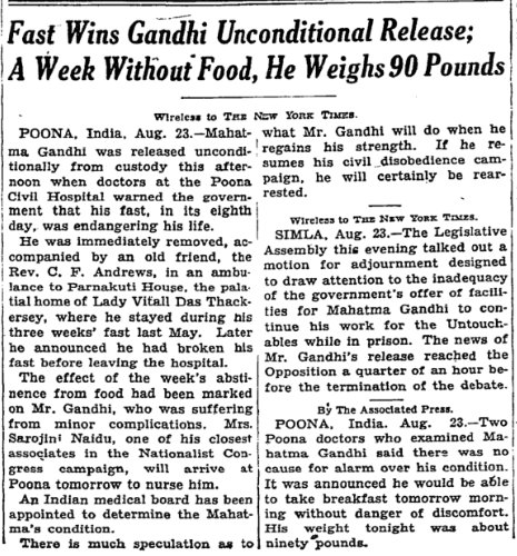 Gandhi Hunger Strike