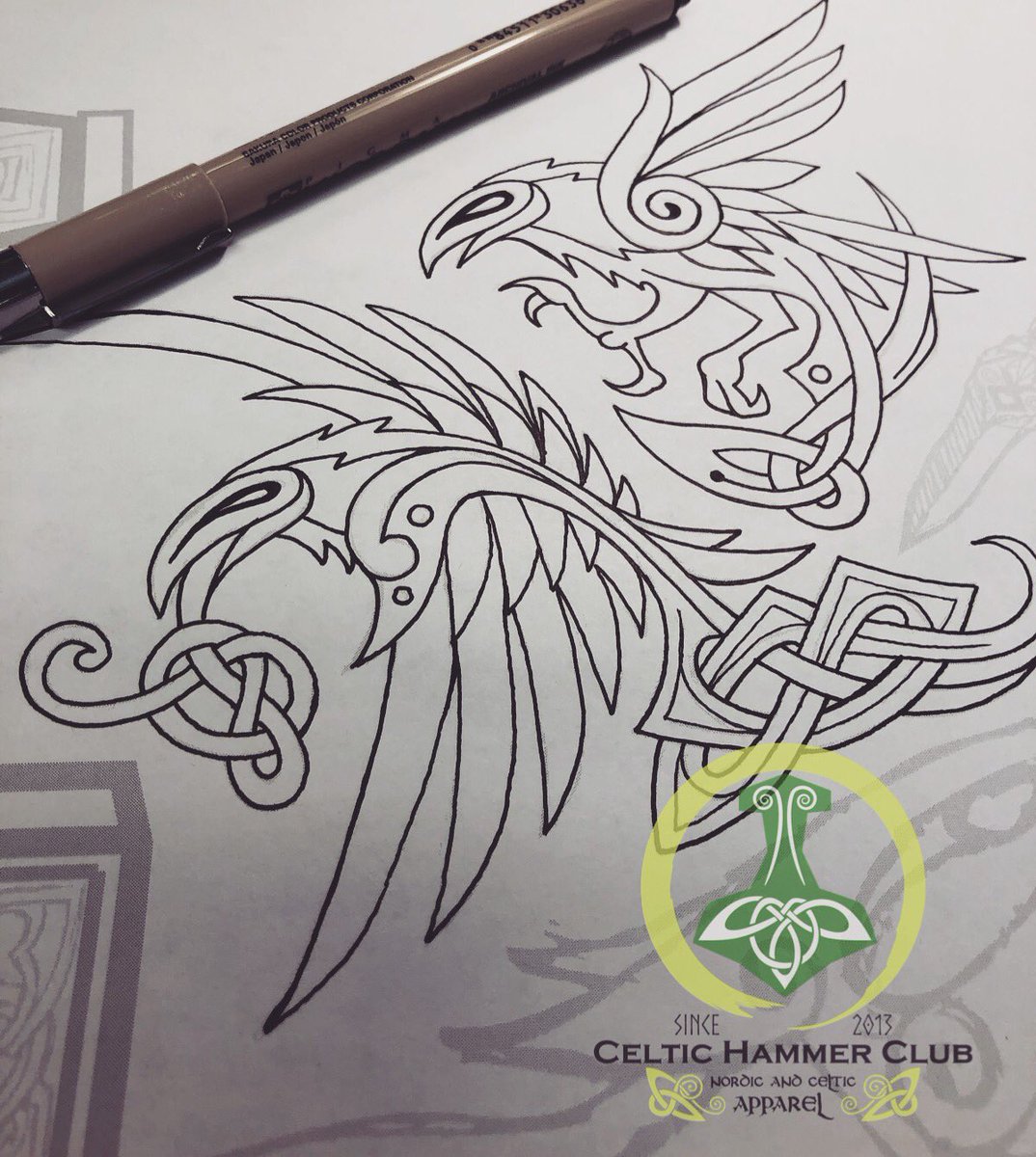 Viking Knotwork Raven