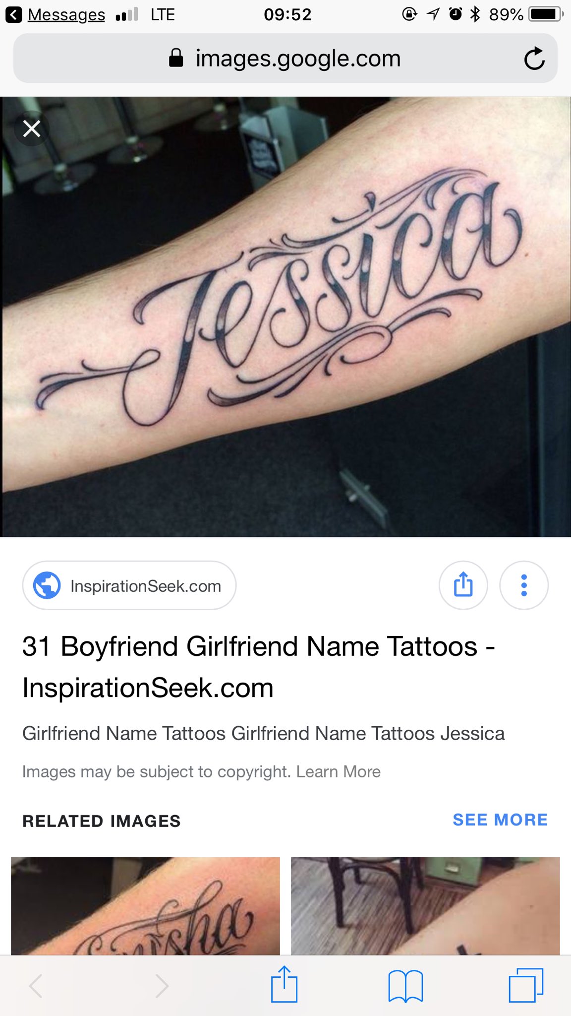 Jessica Name Tattoo