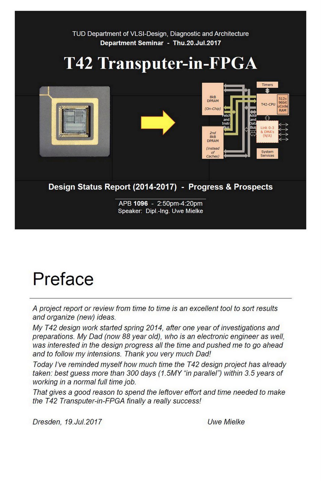 OGAWA, Tadashi on Twitter: "=> T42 - Transputer-in-FPGA. Uwe Mielke, Department Seminar, TUD Dep ...