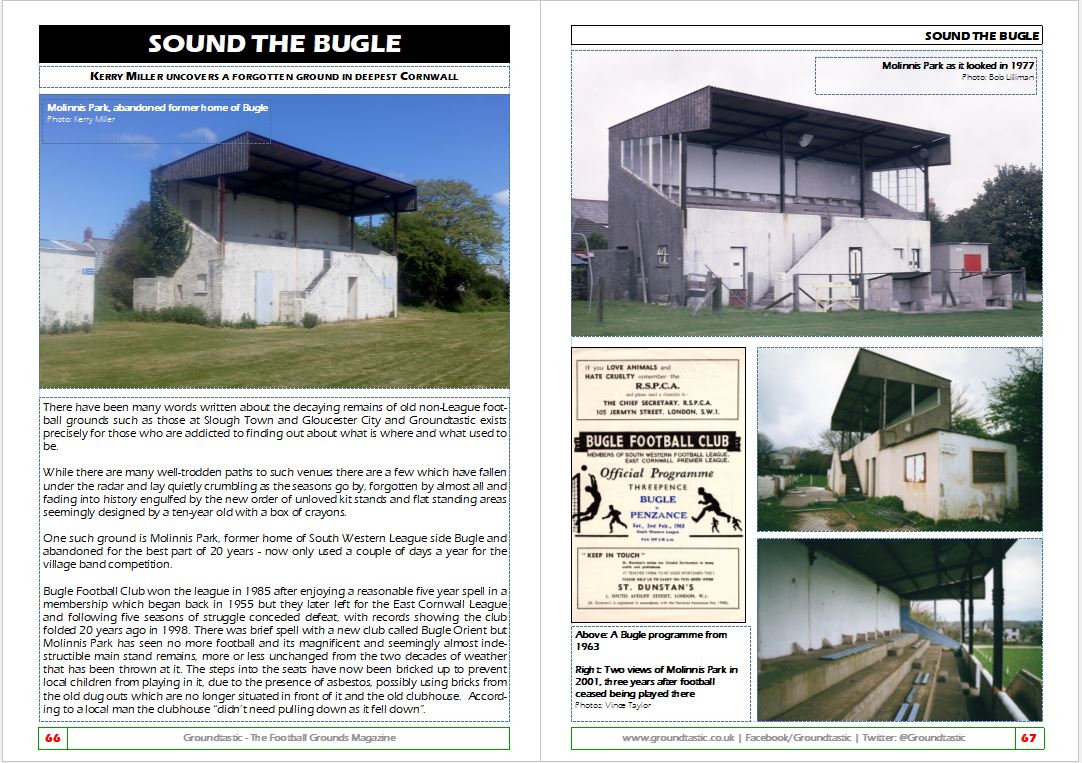 Cornish club Bugle FC folded 20 years ago but their Molinnis Park ...