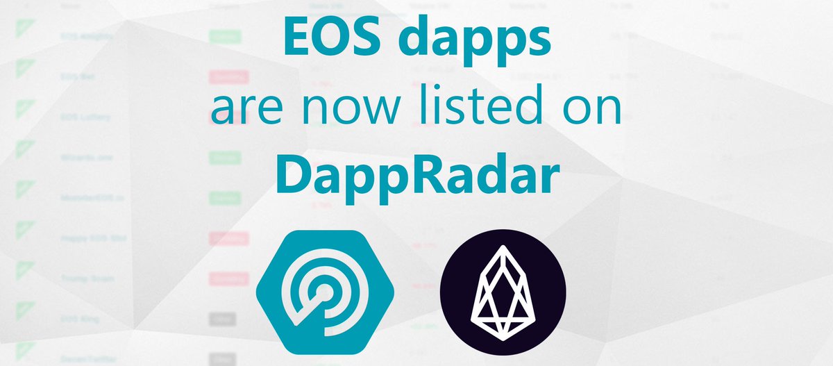 DappRadar on Twitter: "You can now check EOS dapps statistics on DappRadar: https://t.co ...