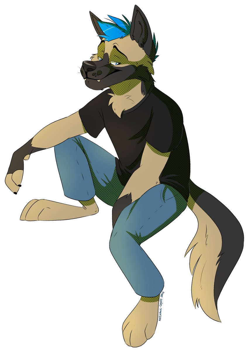 "Chilling Shep" by mechanic_coyote : r/furry