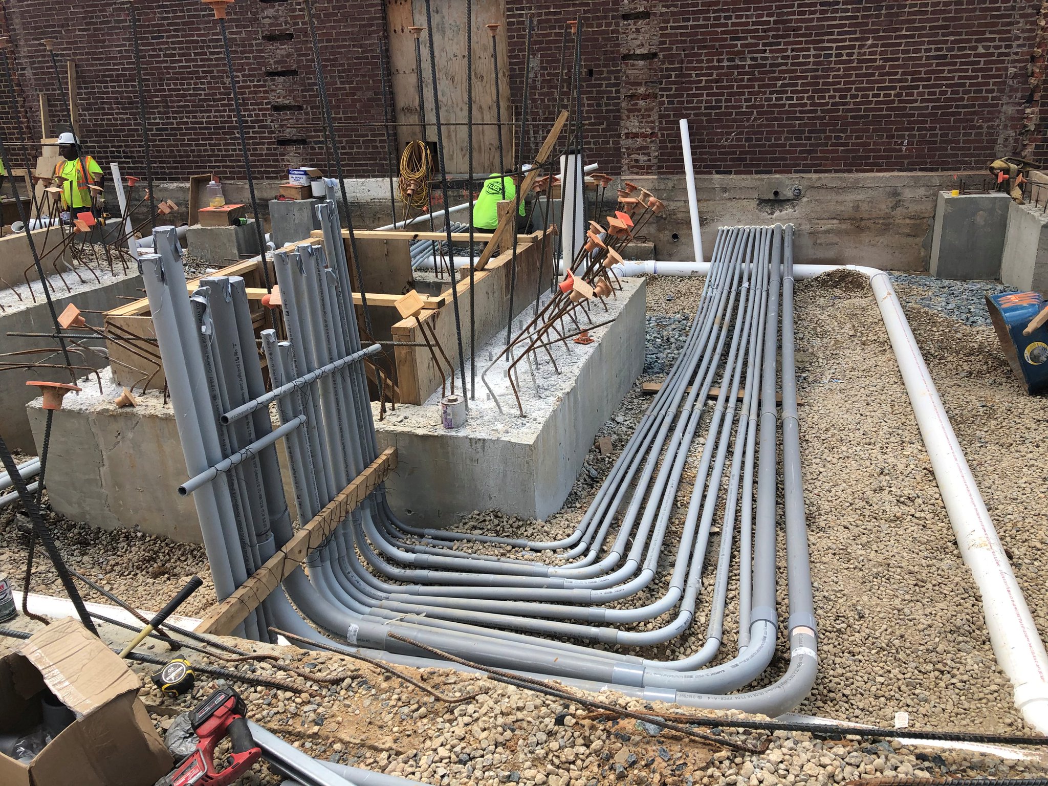 Electrical Conduit Through Cinder Block