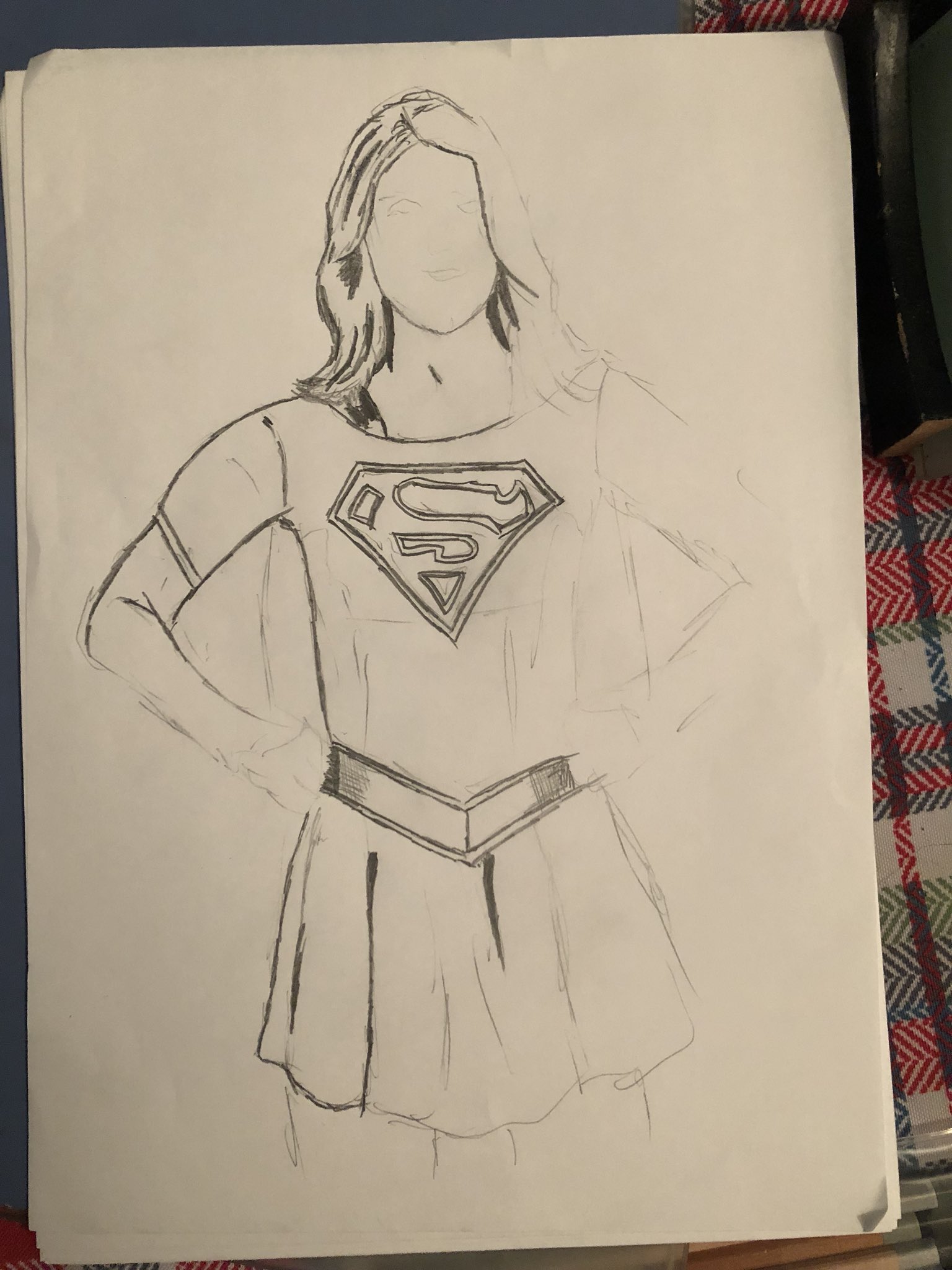 Supergirl Drawings Easy My Drawing Of Supergirl. : R/supergirlTV