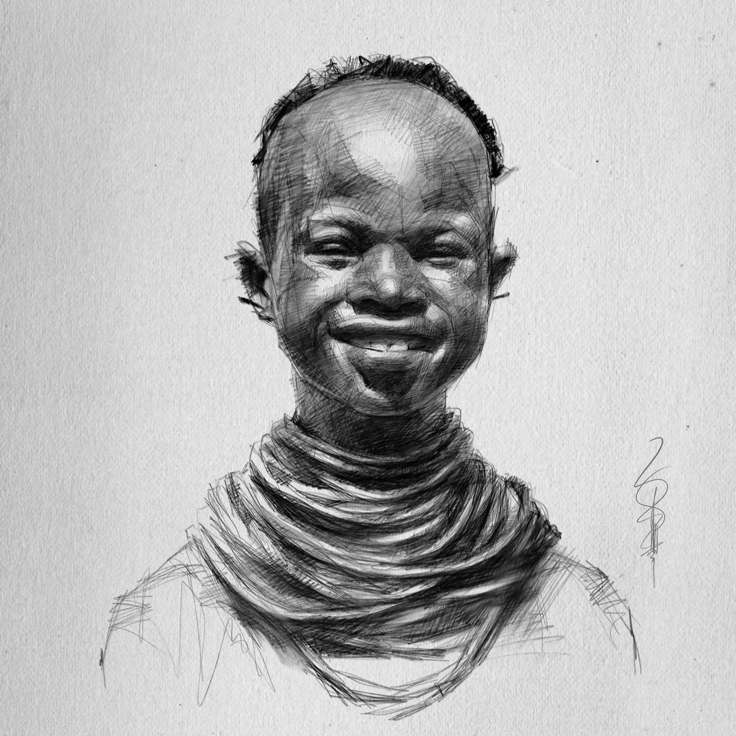 Tribal Drawing In Pencil