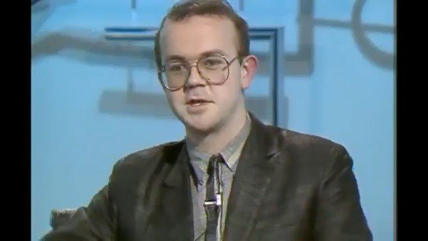 Ian Hislop, then of Spitting Image, and TW3's Ned Sherrin discussing ...