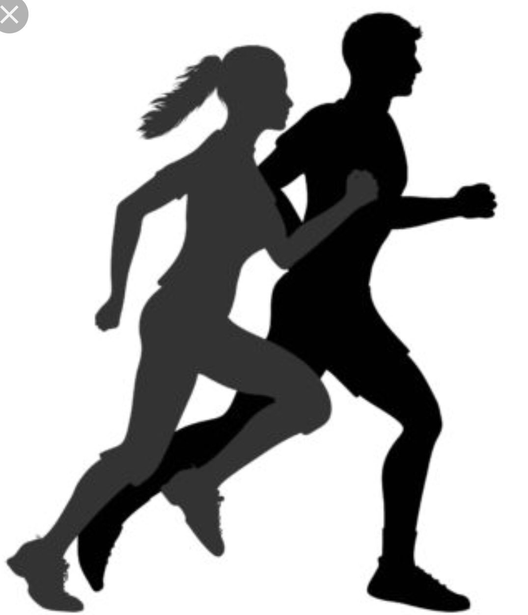 Cross Country Running Silhouette