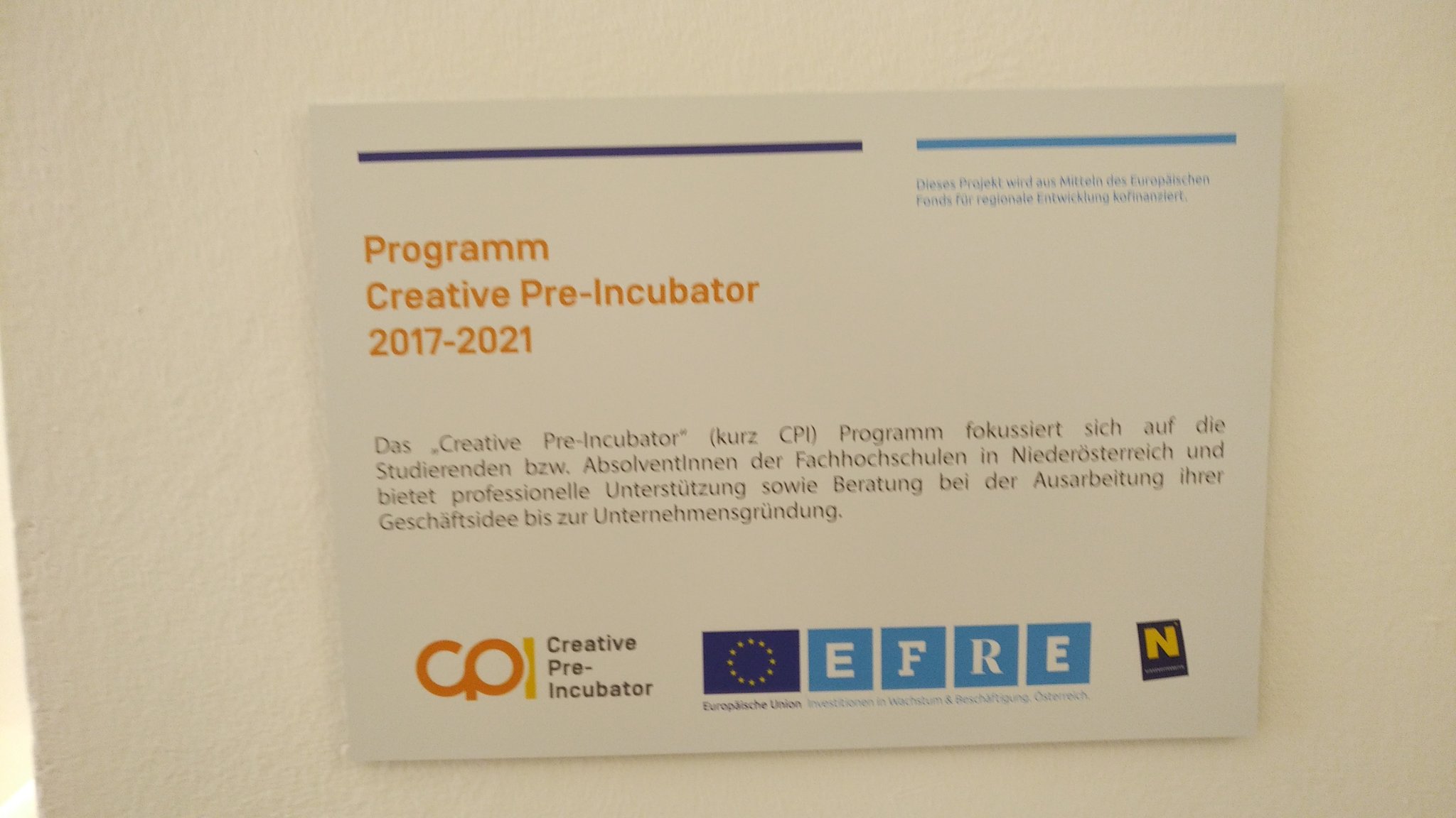 Andreas Nemeth on Twitter: "Das Creative Pre-Incubator Programm und der Co-Working Space an der ...