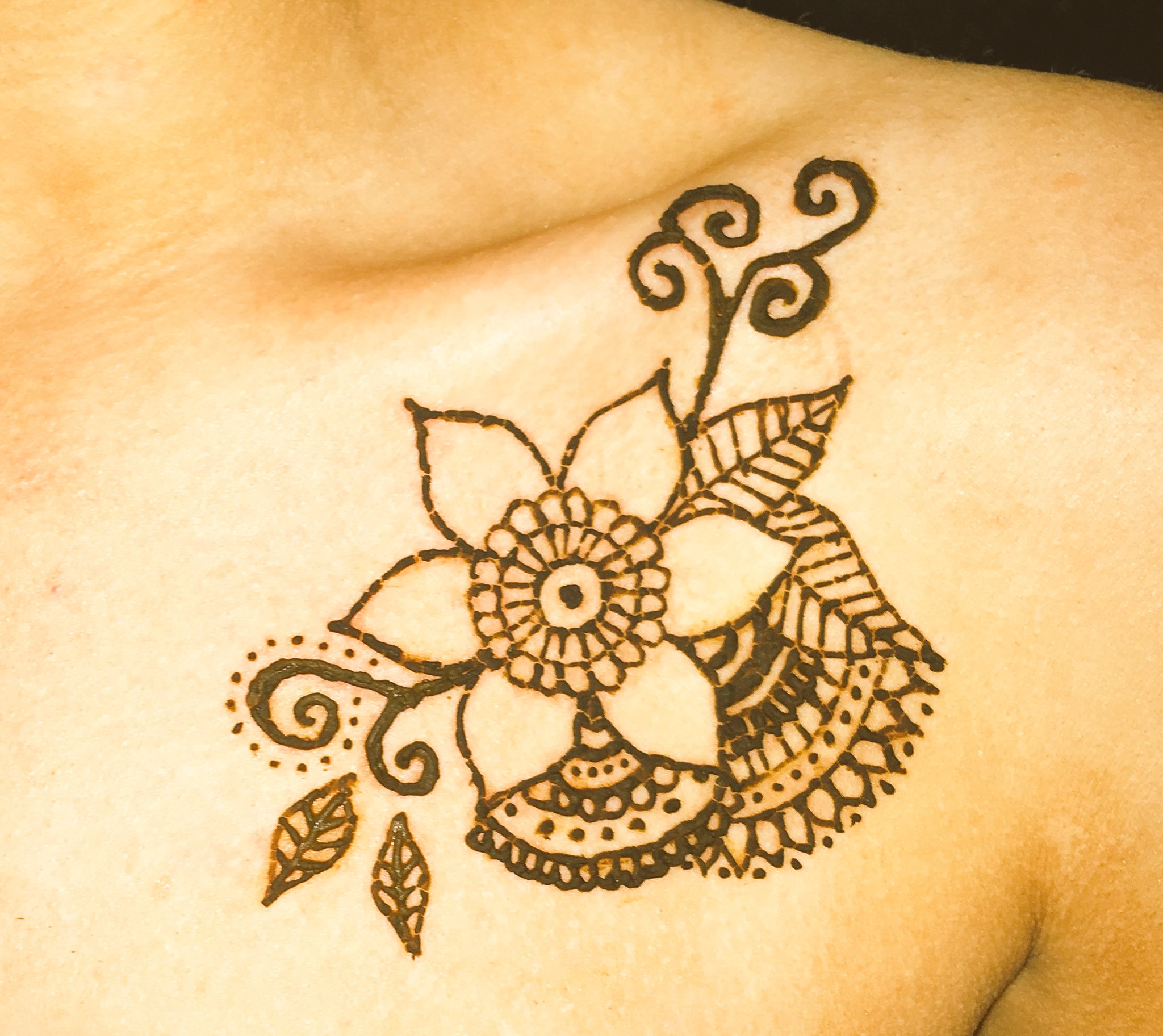 Henna Flower Tattoo Arm