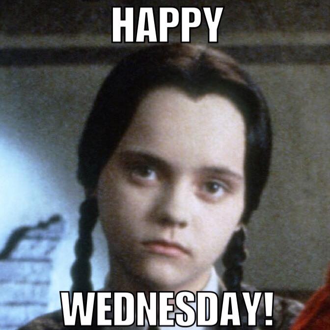 Happy Wednesday Addams Meme