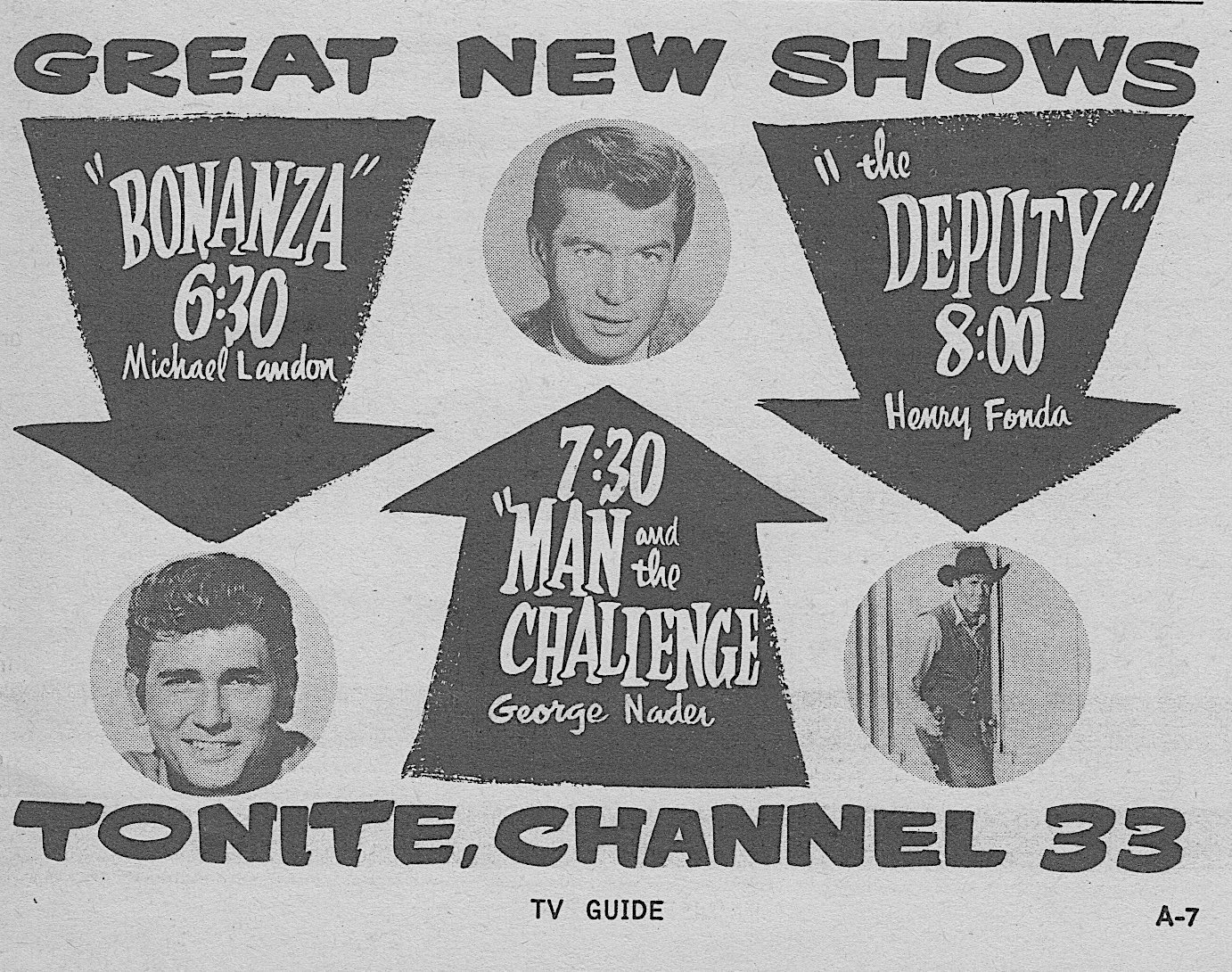 RetroNewsNow on Twitter: "📺’Bonanza’ DEBUT (TV Guide, September 12, 1959) https://t.co ...