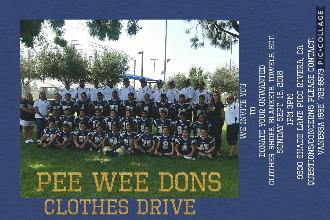 Pico Rivera Dons Logo 10 17 21 Whittier Vs. Pico Dons Jr. Midget