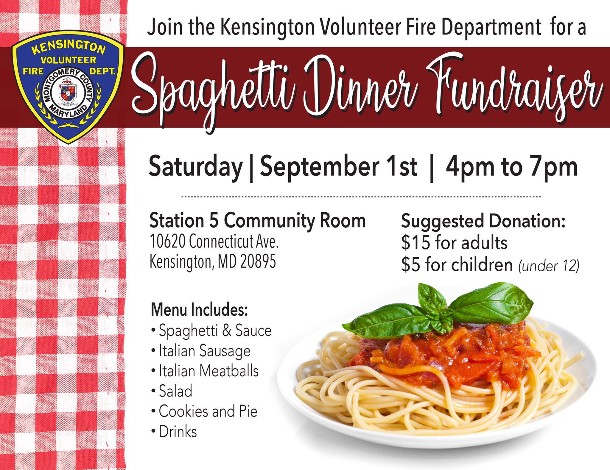 Spaghetti Feed Fundraiser Flyer