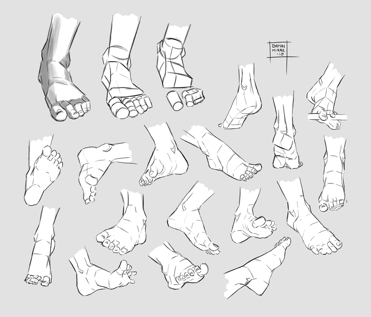 Feet Drawing Tutorial