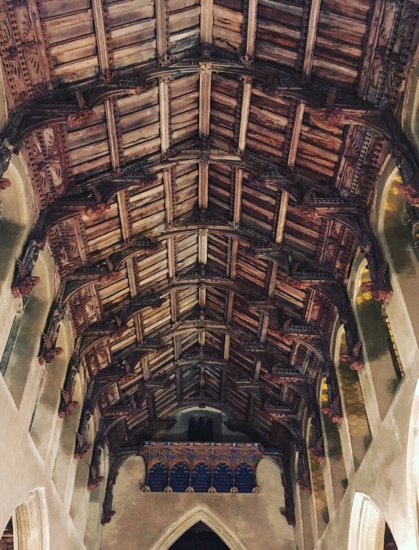 Absolutely breathtaking. The medieval hammer beam roof of The Church of ...