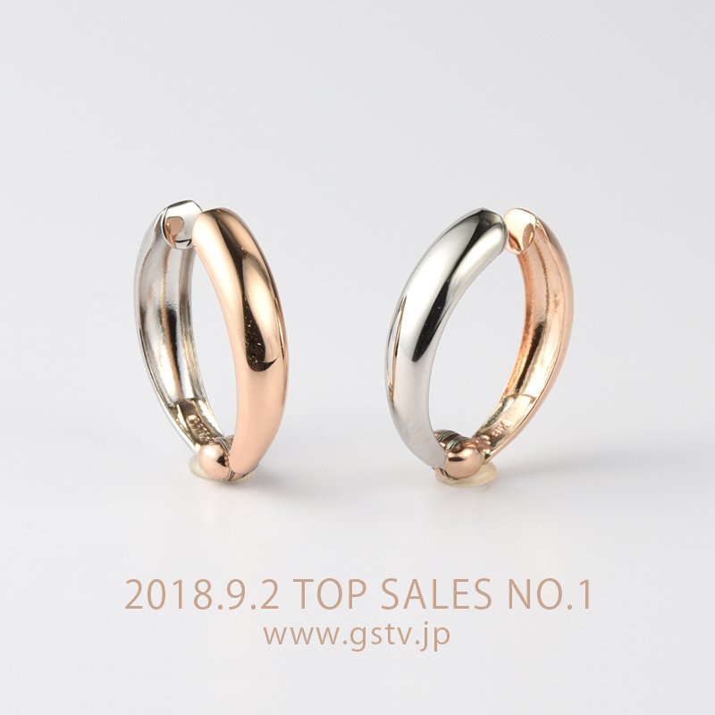 GSTV on Twitter: "GSTV 9/2 売上1位： Pt900/K18PG ピアリング 約0.8g シンプルなタイプのピアリング。前後でプラチナ、ピンクゴールドと色味違いで装って ...