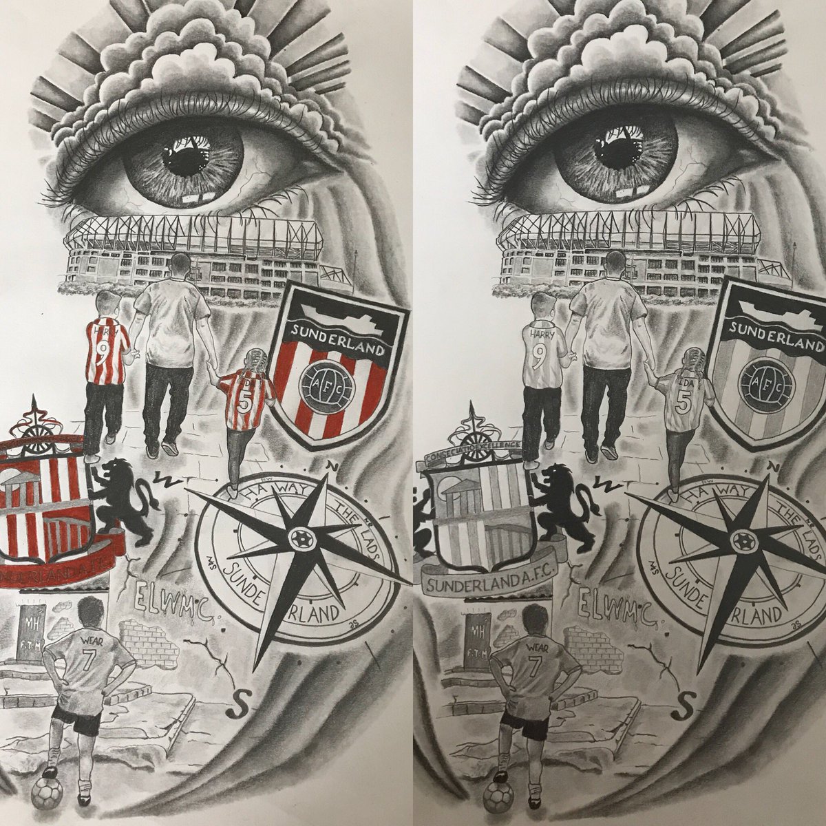 Sunderland Afc Tattoos Newcastle Fan Pays Tribute To Bradley Lowery