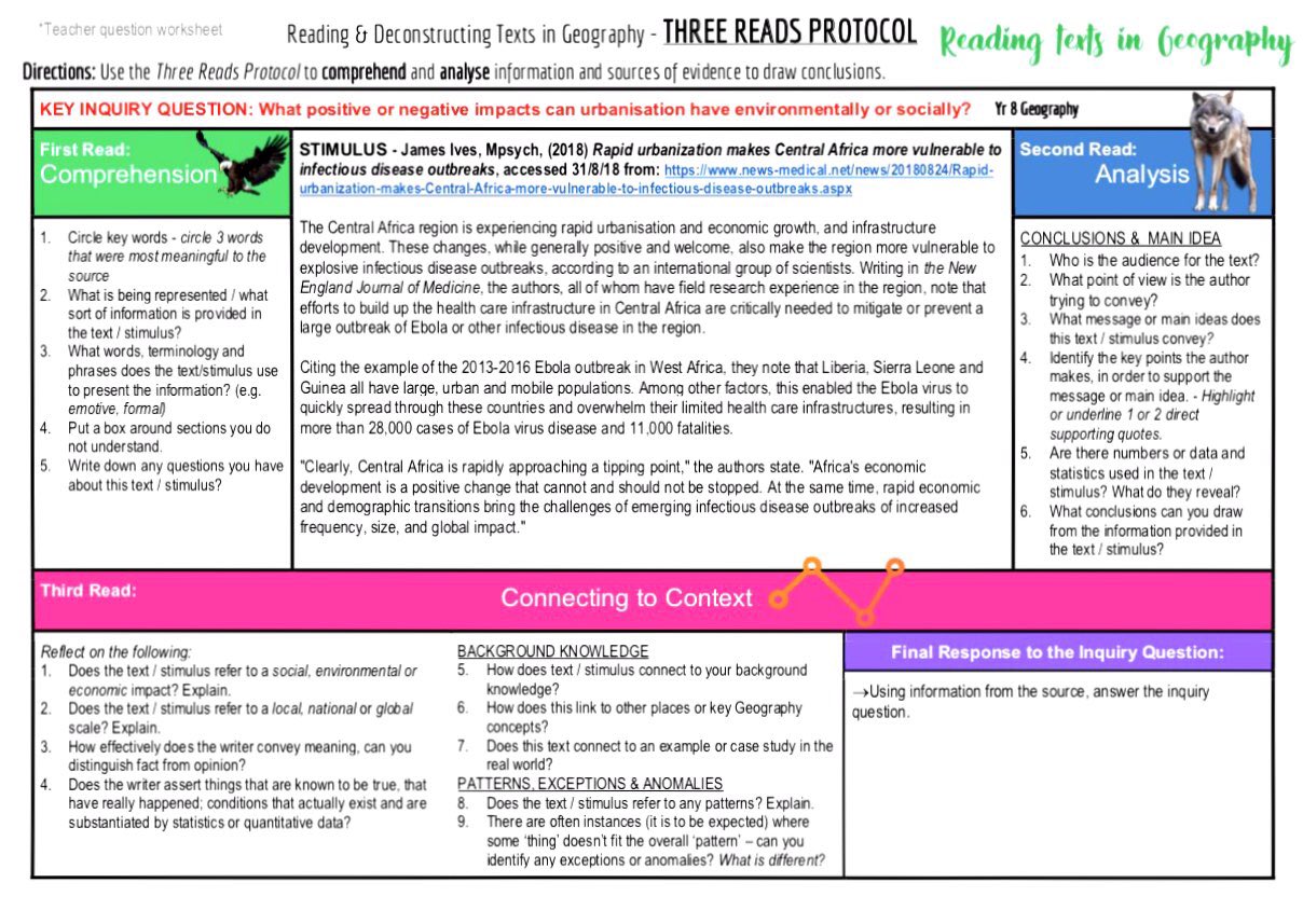 Renee Larkin on Twitter: "Trying out an adapted reading strategy for ...