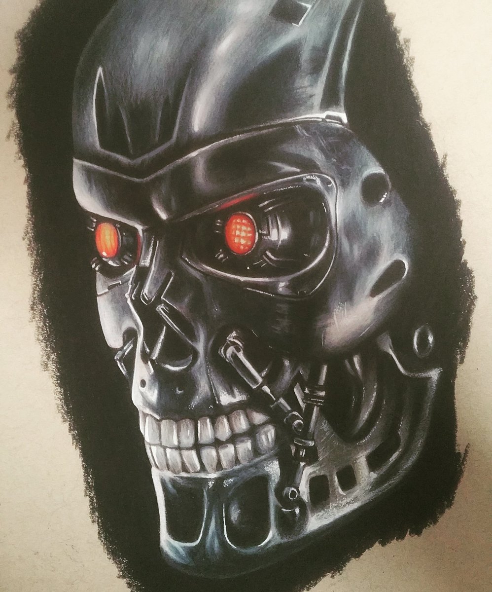 Terminator Head Drawing