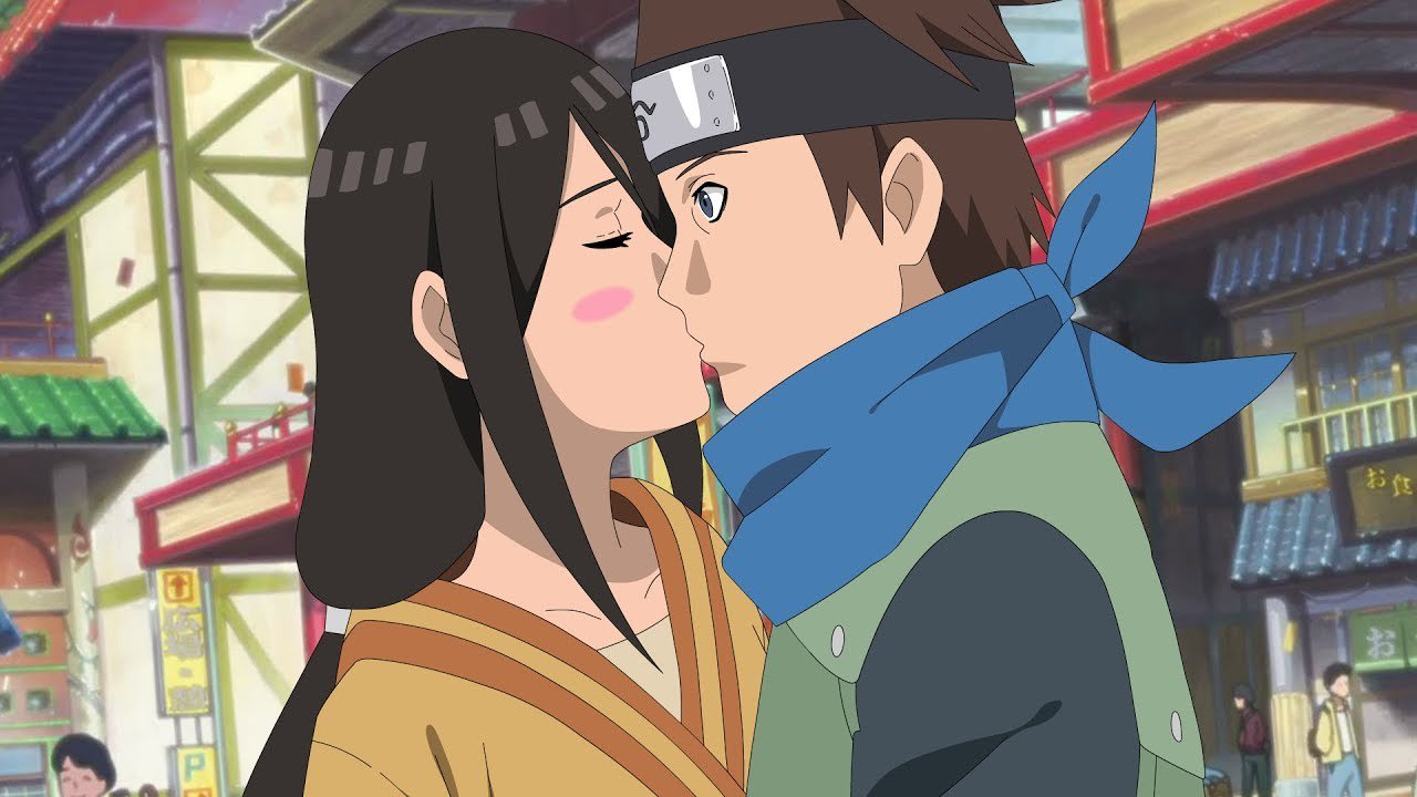 Hanabi And Konohamaru Kiss