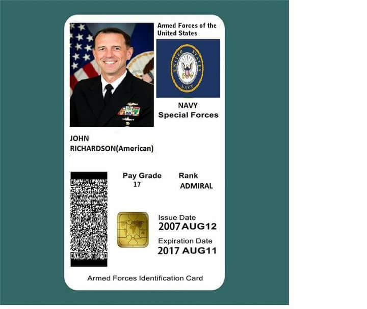 Us Navy Identification Card